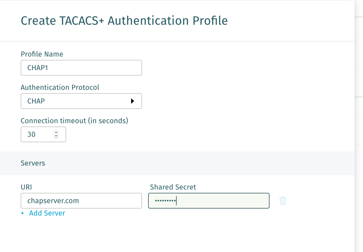 Set up TACACS+ Authentication