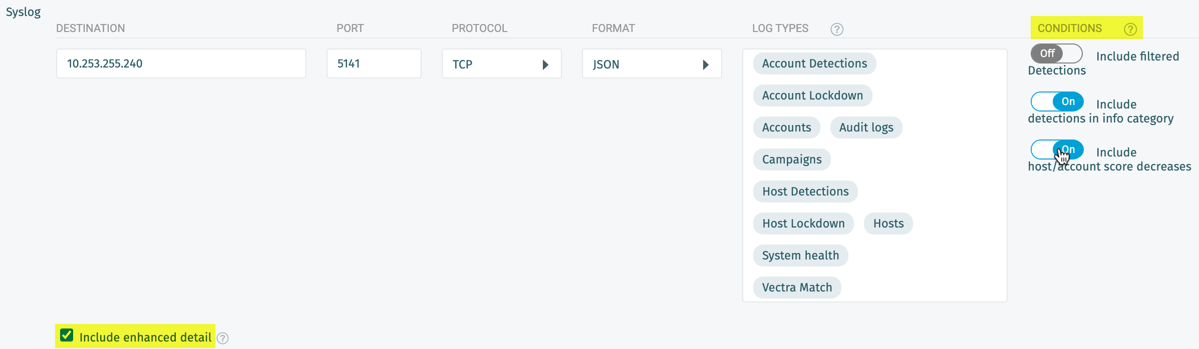 Splunk - Vectra Detect Add-On and Syslog Configuration for Brains