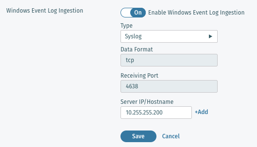 Windows Event Log Ingestion - Splunk (Syslog / Legacy) Configuration