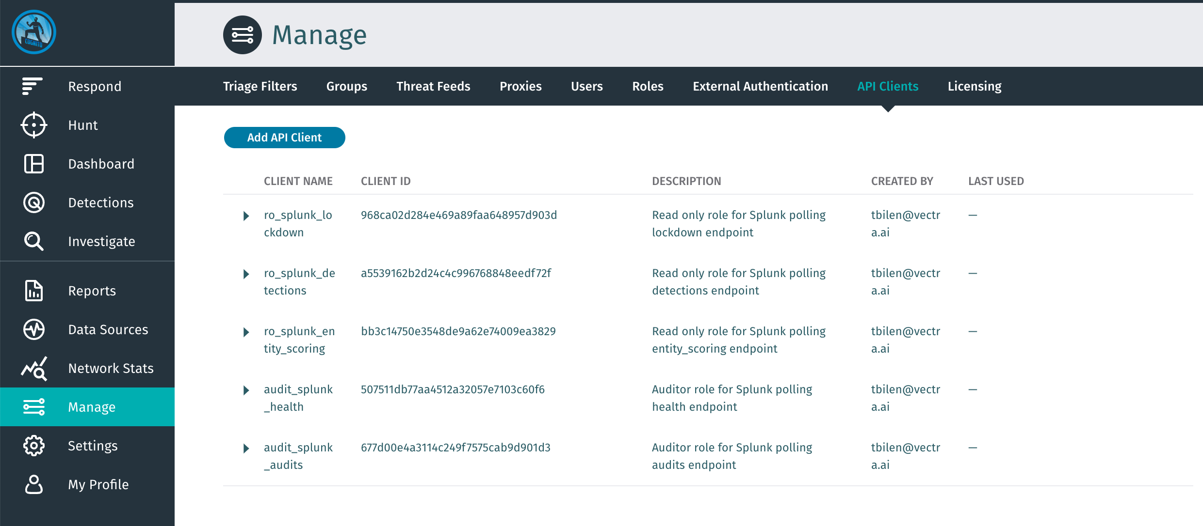Splunk Integration Guide for Vectra XDR (Respond UX)