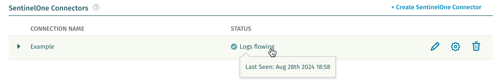 SentinelOne Data Source Connector Deployment