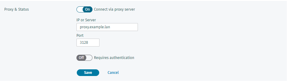 How to configure the brain to connect to the internet using proxy