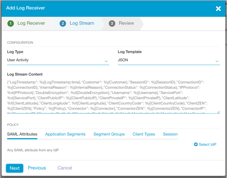 Zscaler Private Access (ZPA) Log Ingestion Configuration