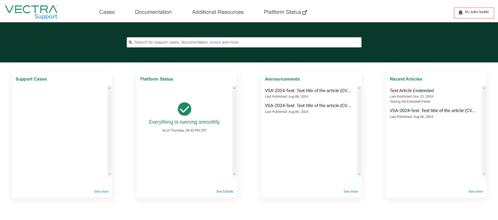 Support Portal User Access and Permissions